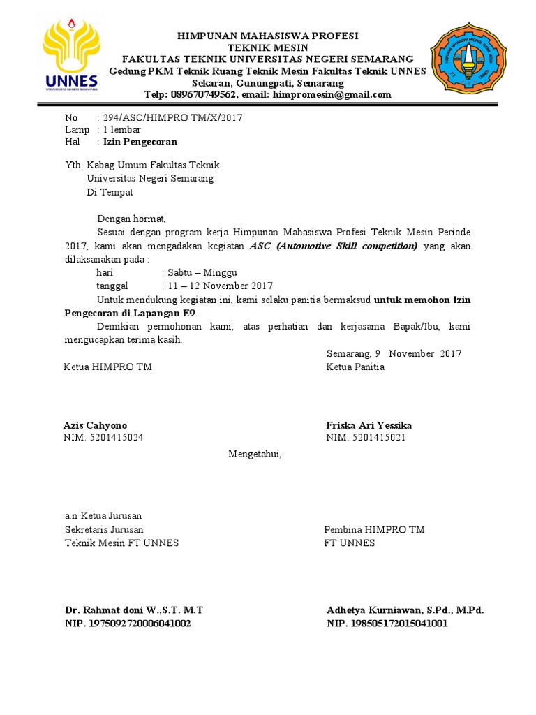 Surat Ijin Pengecoran E9 | PDF