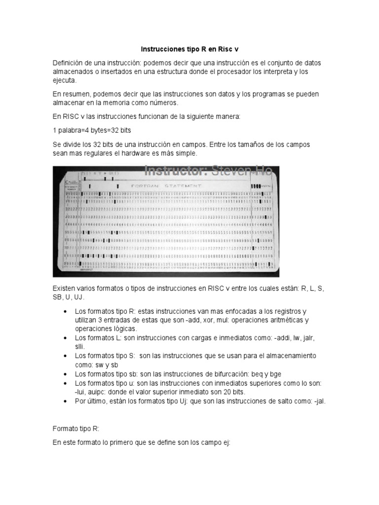 Instrucciones R en RISC-V | PDF | Métodos y materiales de enseñanza ...