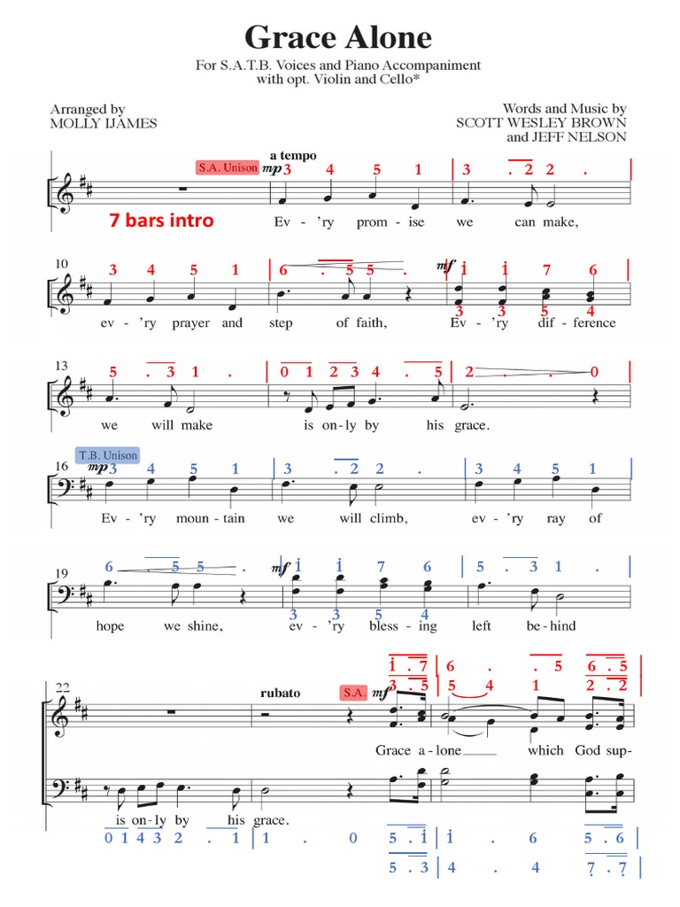 Grace Alone Piano Sheet Music | PDF