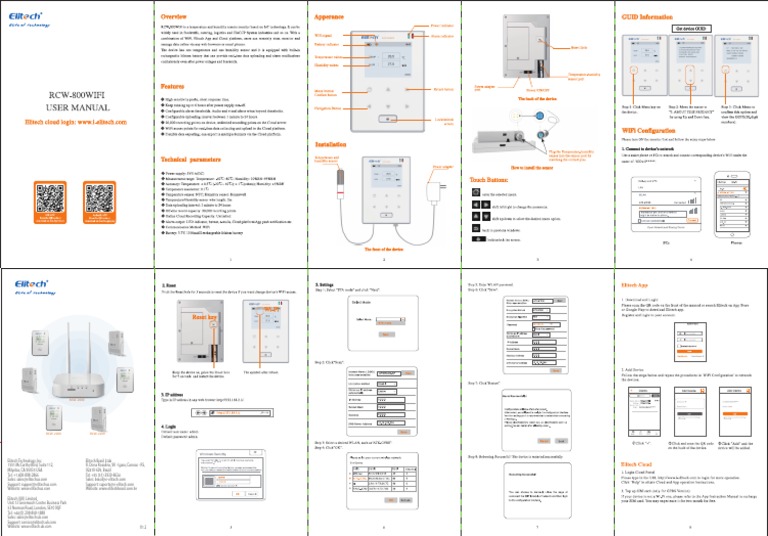Elitech RCW-800wifi IoT Temperature Data Logger User Manual | PDF ... Elitech RCW-800wifi IoT Temperature Data Logger User Manual | PDF ...