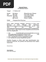 Internal Memo (Surat Pemberitahuan Pembayaran) | PDF