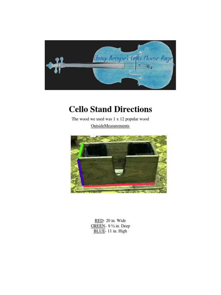 DIY Wooden Cello Stand Instructions | PDF