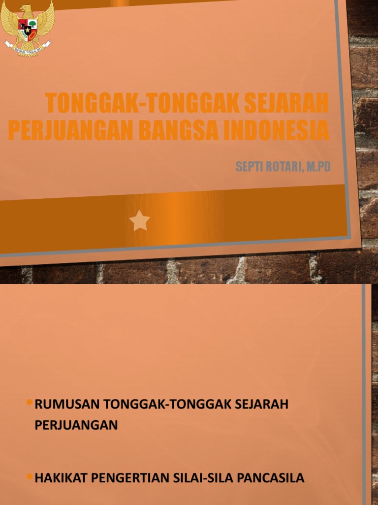 Tonggak-Tonggak Sejarah Perjuangan Bangsa Indonesia | PDF
