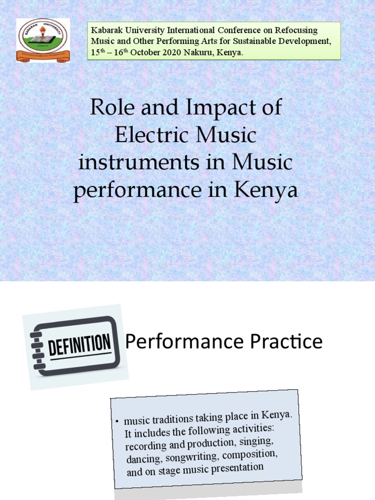 Powerpoint: The Role and Impact of Electric Music Instruments in The ...