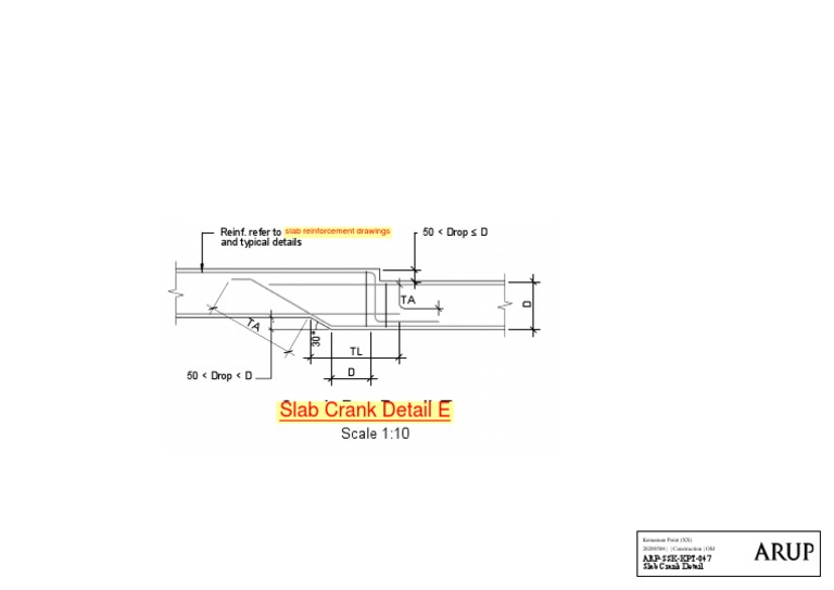 Slab Crank Detail for Construction | PDF