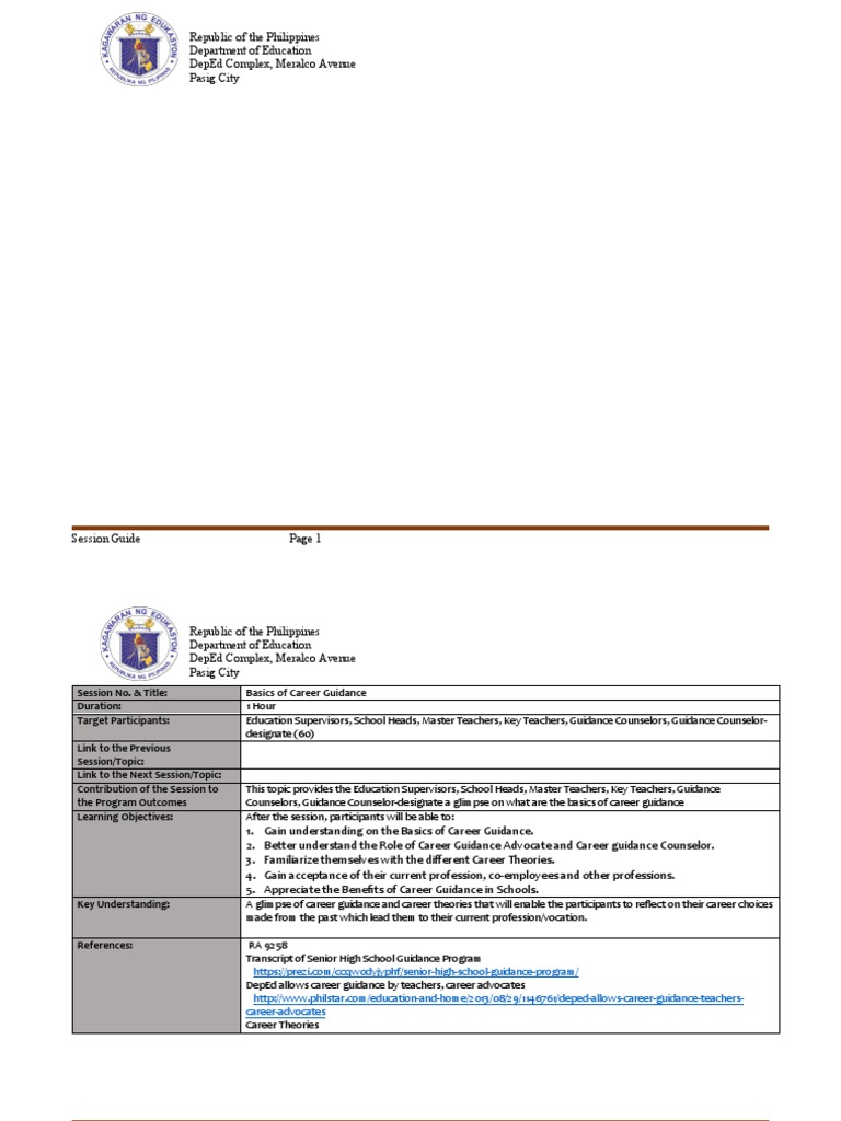 Republic of The Philippines Department of Education Deped Complex ...