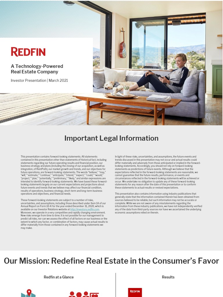 Redfin Investor Presentation March 2021 | PDF | Real Estate Broker ...
