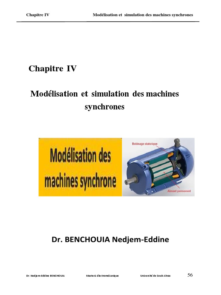 Chapitre 4.modélisation Et Simulation Des Machines Synchrones | PDF | Des sports