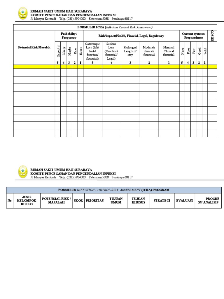 Formulir Icra | PDF | Safety | Risk