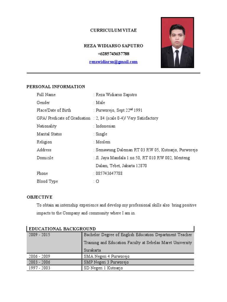 Reza CV Full | PDF | Teachers | Behavior Modification