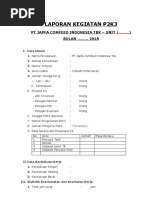 Contoh Laporan P2K3 | PDF