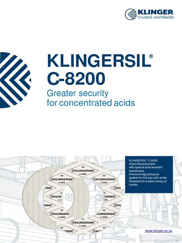 Klingersil C-8200: Greater Security For Concentrated Acids | Download Free PDF | Mechanical ...
