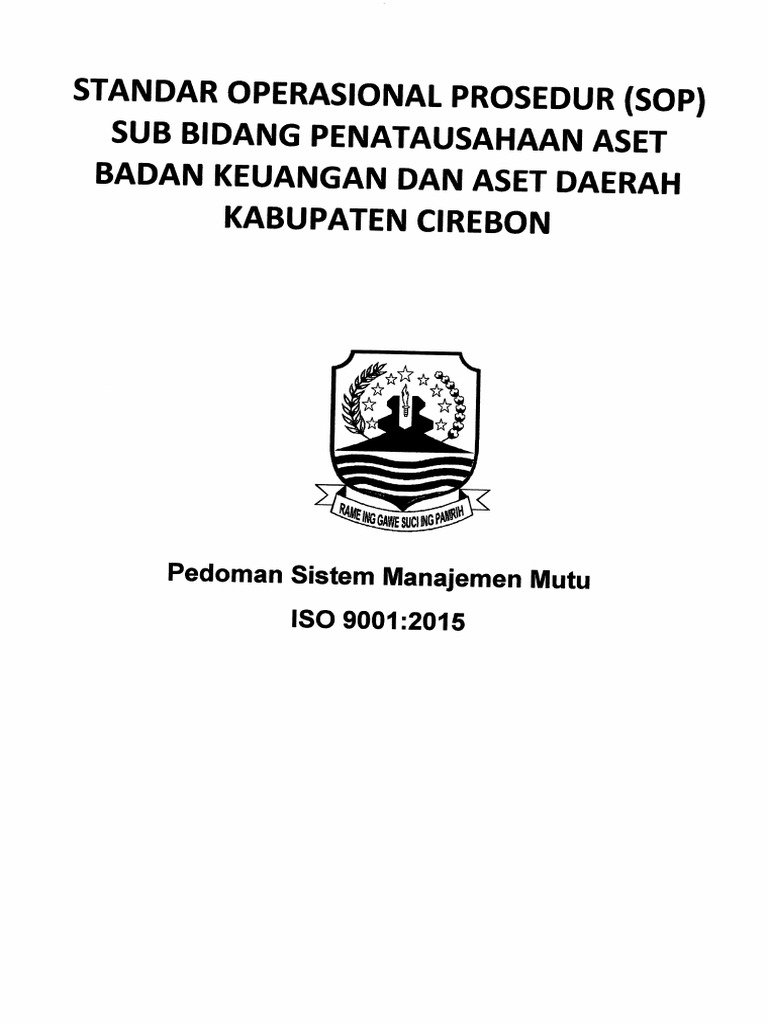 9 Sop Sub Bid Penatausahaan Aset | PDF