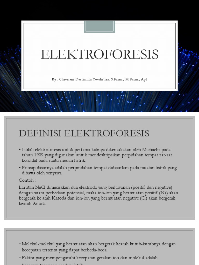 Analisis Farmasi - Elektroforesis | PDF