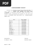 Acknowledgment Receipt of Check Sample | PDF