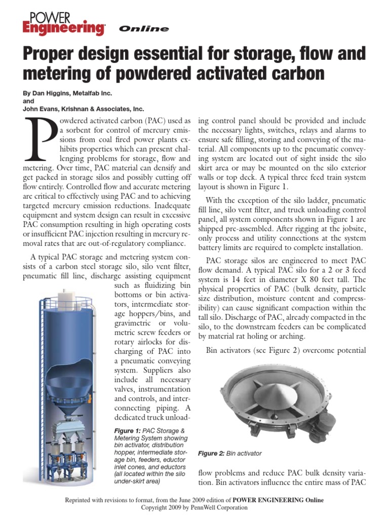 Proper Design Essential For Storage, Flow and Metering of Powdered ...