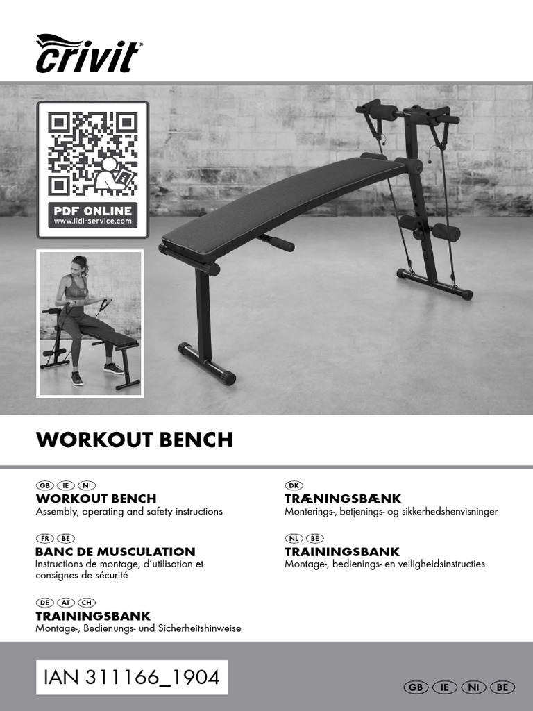 Crivit Workout Bench - 311166 - EN | PDF | Anatomical Terms Of Motion | Arm