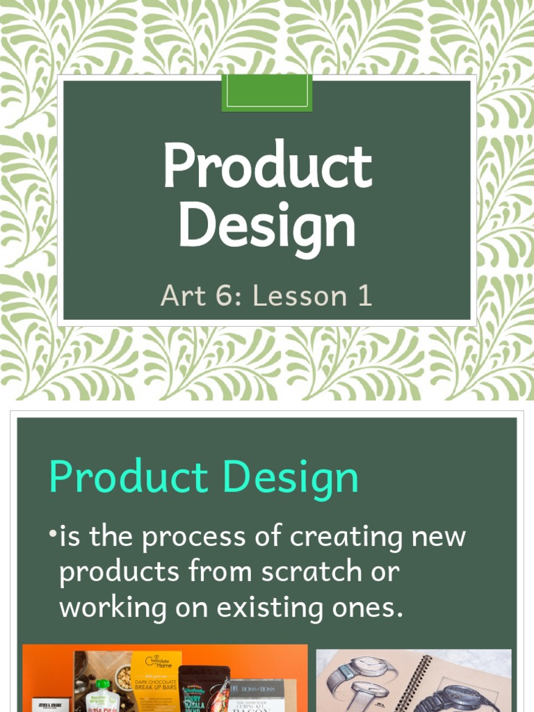 Art 6 Lesson 1 Product Design | PDF | Business | Art