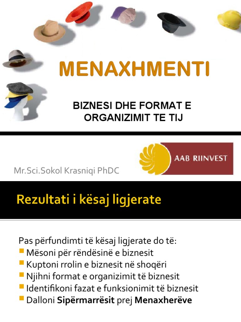 Menaxhmenti - Ligjerata 3 - Biznesi Dhe Organizimi I Tij | PDF