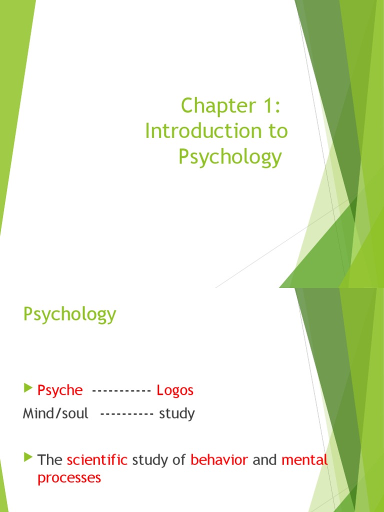 Introduction To Psychology | PDF | Psychology | Mind