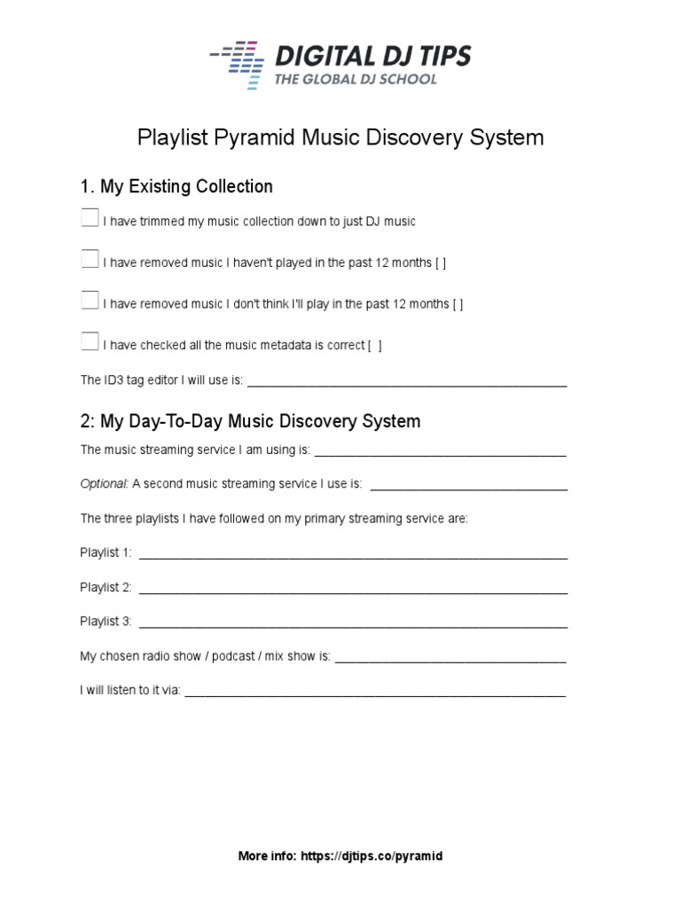 Playlist Pyramid Music Worksheet | PDF | Mass Media | Computing