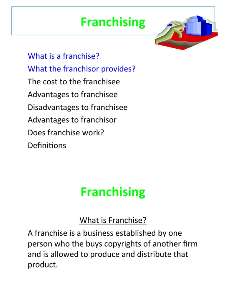 Franchising: What Is A Franchise? What The Franchisor Provides? | PDF ...