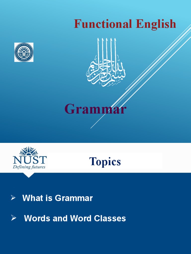 Functional English: Grammar | PDF | Part Of Speech | Word