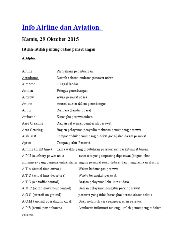 Info Airline Dan Aviation | PDF