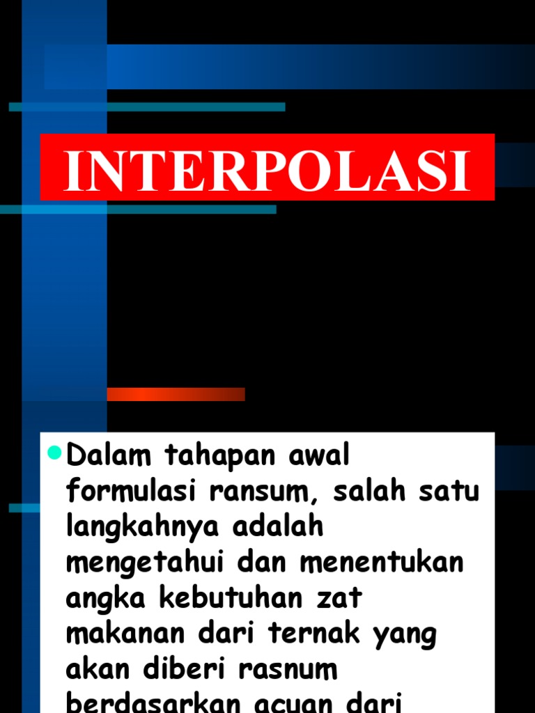 Interpolasi (Materi Minggu Ke-2) | PDF