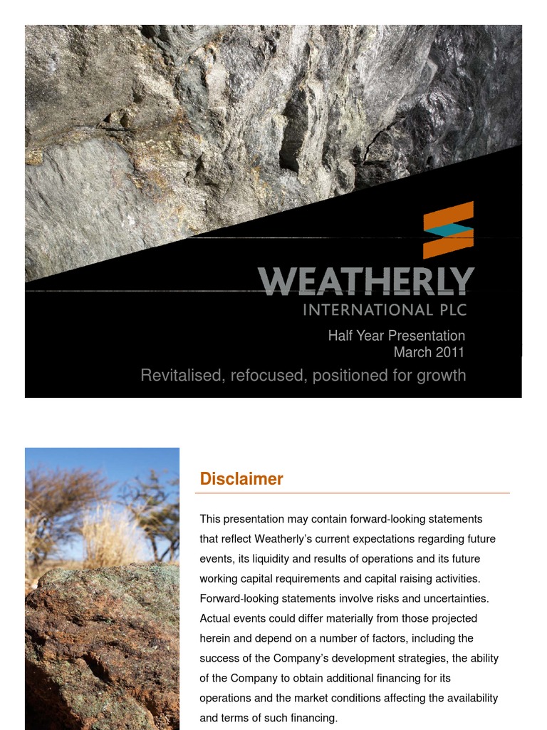 Weatherly's Growth and Strategy | PDF | Gold Mining | Mining