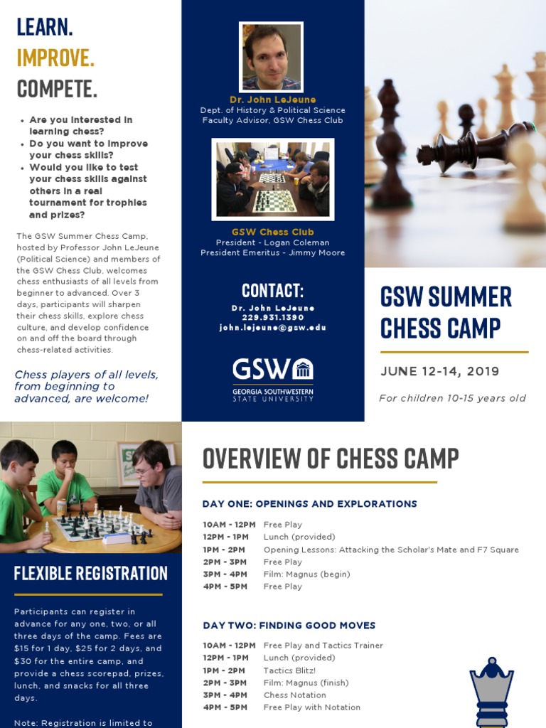 Chess Camp Brochure | Download Free PDF | Competitive Games | Chess