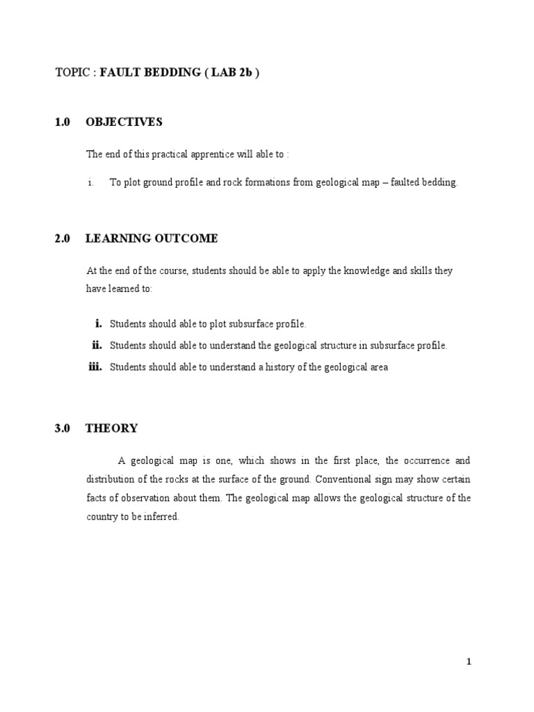 Report Lab 2b Fault Bedding Lab 2b | Download Free PDF | Fault (Geology ...