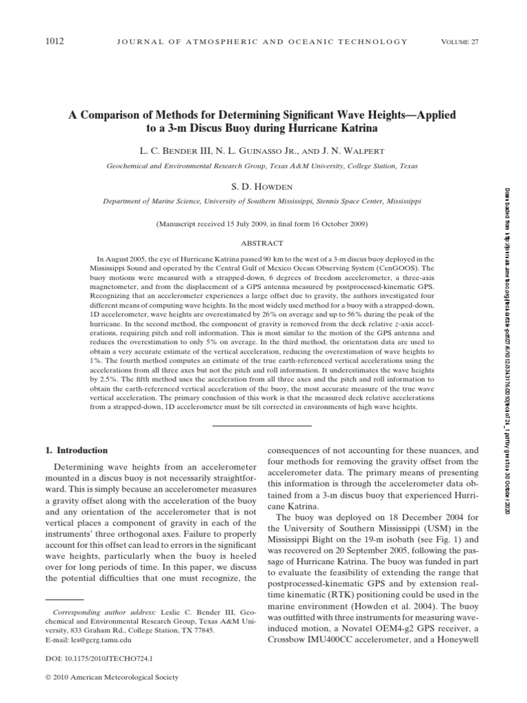 Acelerometro Olas 1 | PDF | Accelerometer | Spectral Density