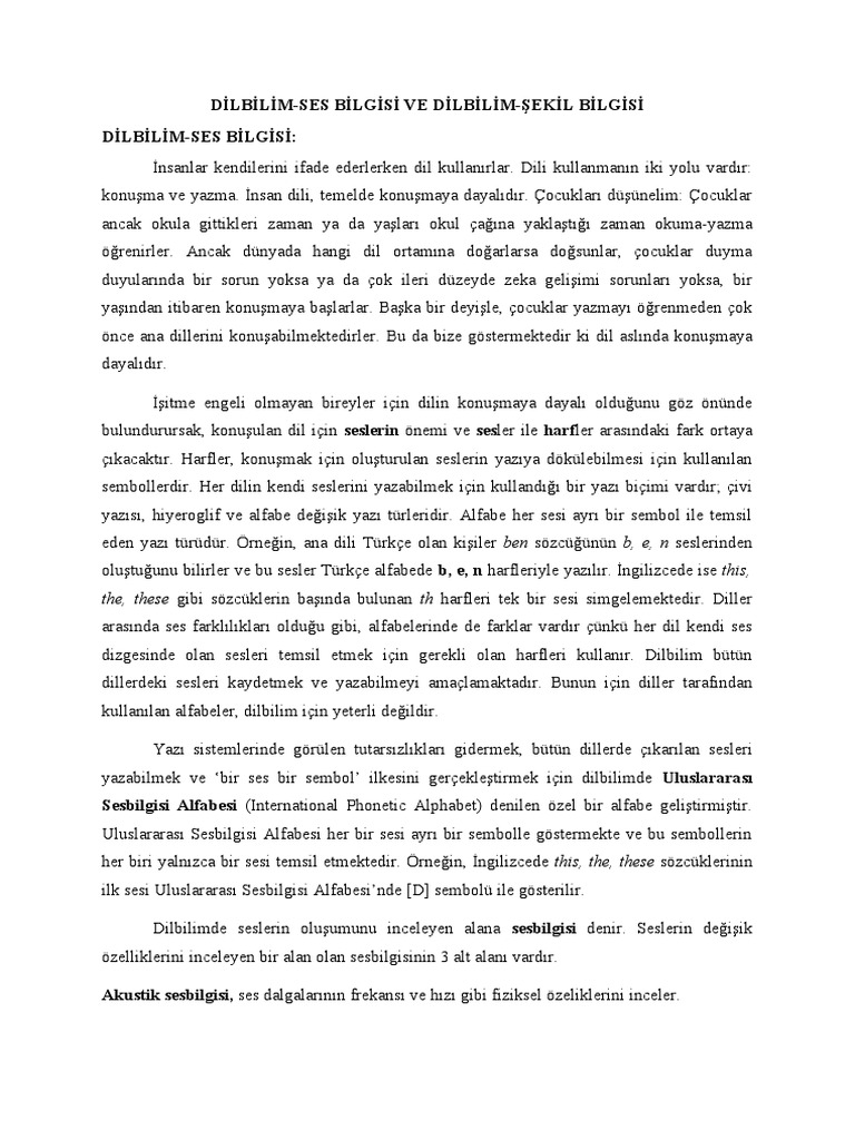 DİLBİLİM | PDF