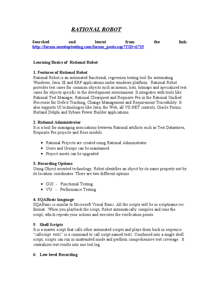 Rational Robot | PDF | Software Testing | Scripting Language