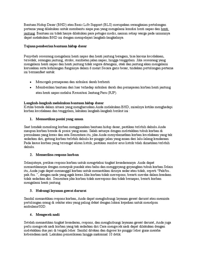 Basic Life Saving & Support | PDF