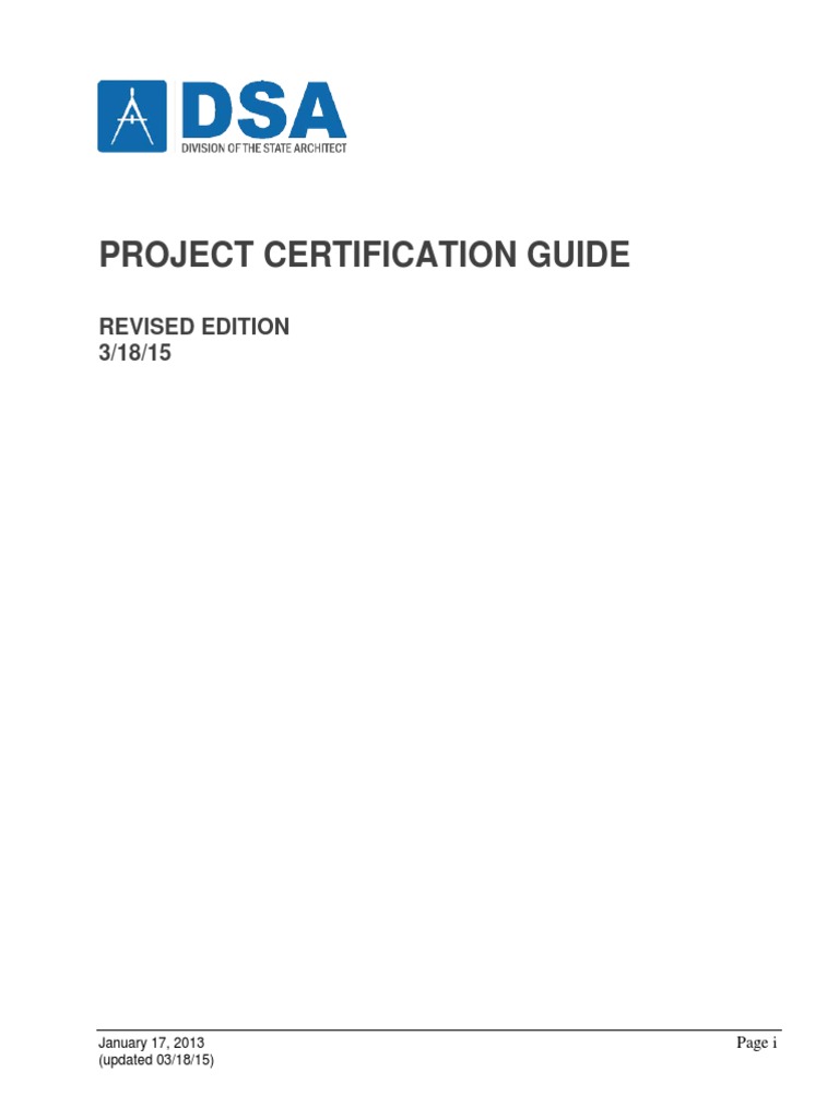 Project Certification Guide | PDF | Architect | Specification (Technical Standard)