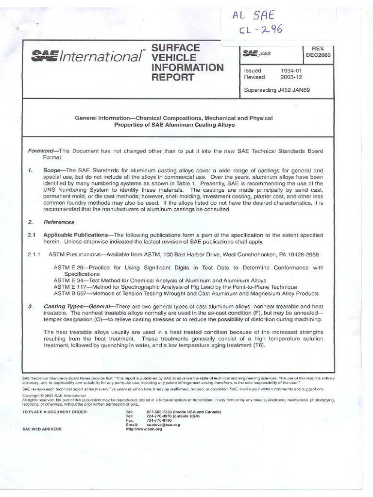 Sae J452 | PDF
