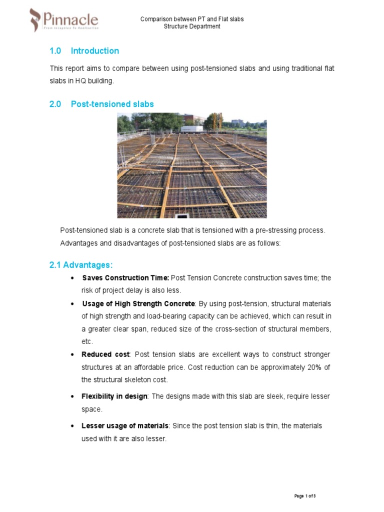 PT vs Flat Slabs: A Comparative Analysis | PDF | Prestressed Concrete ...