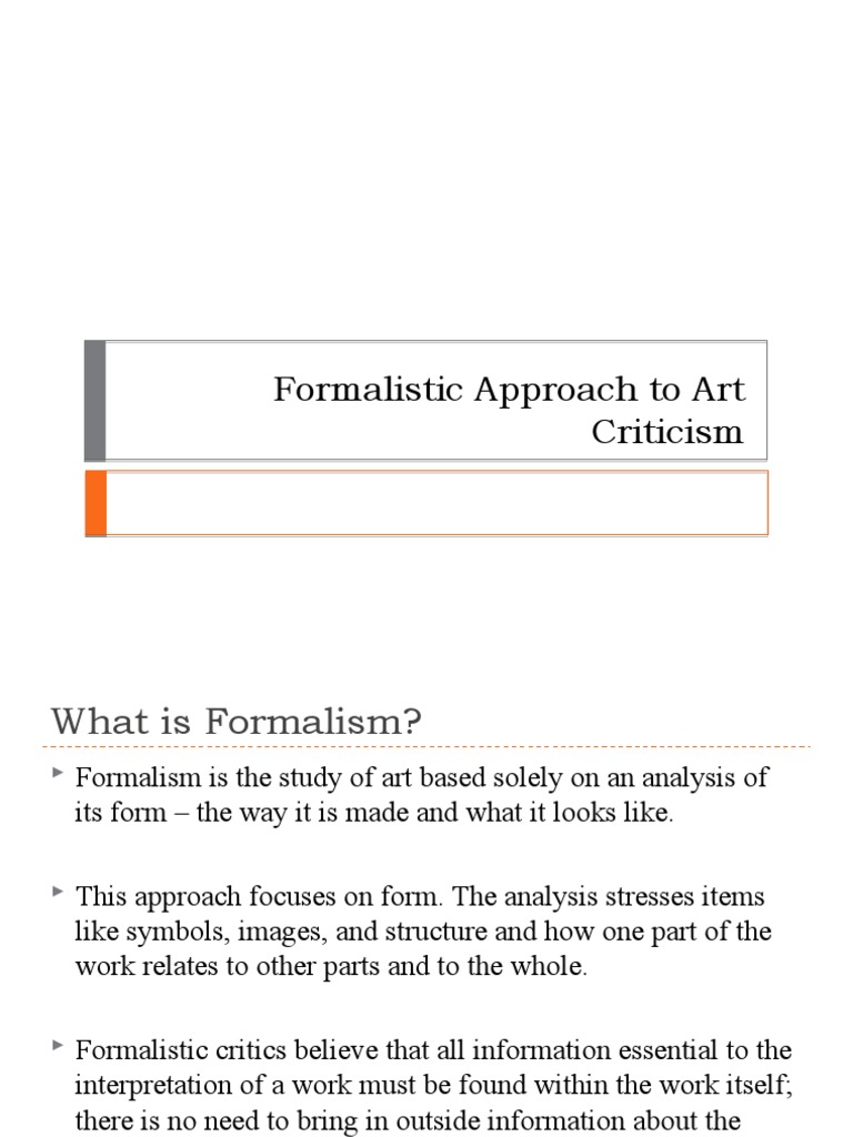 Formalistic Approach To Criticism | PDF | Composition (Visual Arts ...