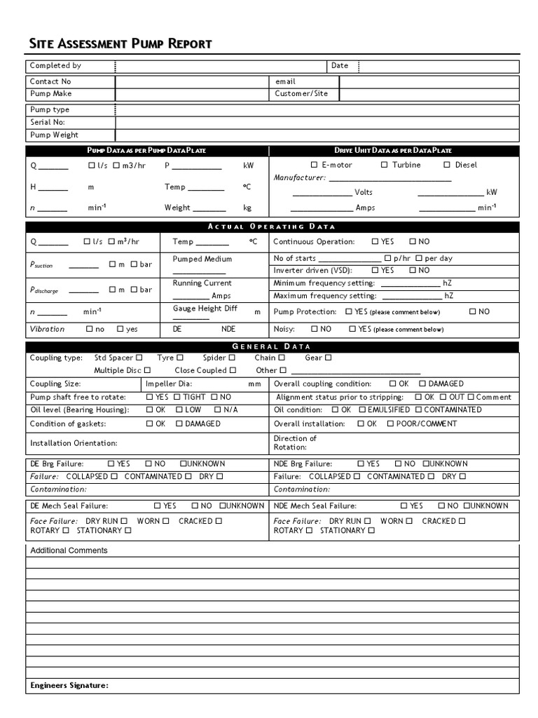 Pump Inspection and Service Report | PDF | Pump | Mechanical Engineering