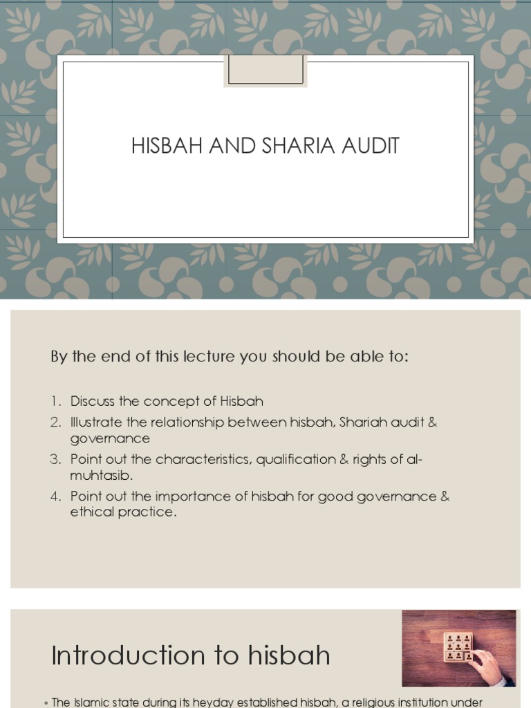 Hisbah and Shariah Audit | PDF | Sharia | Hadith