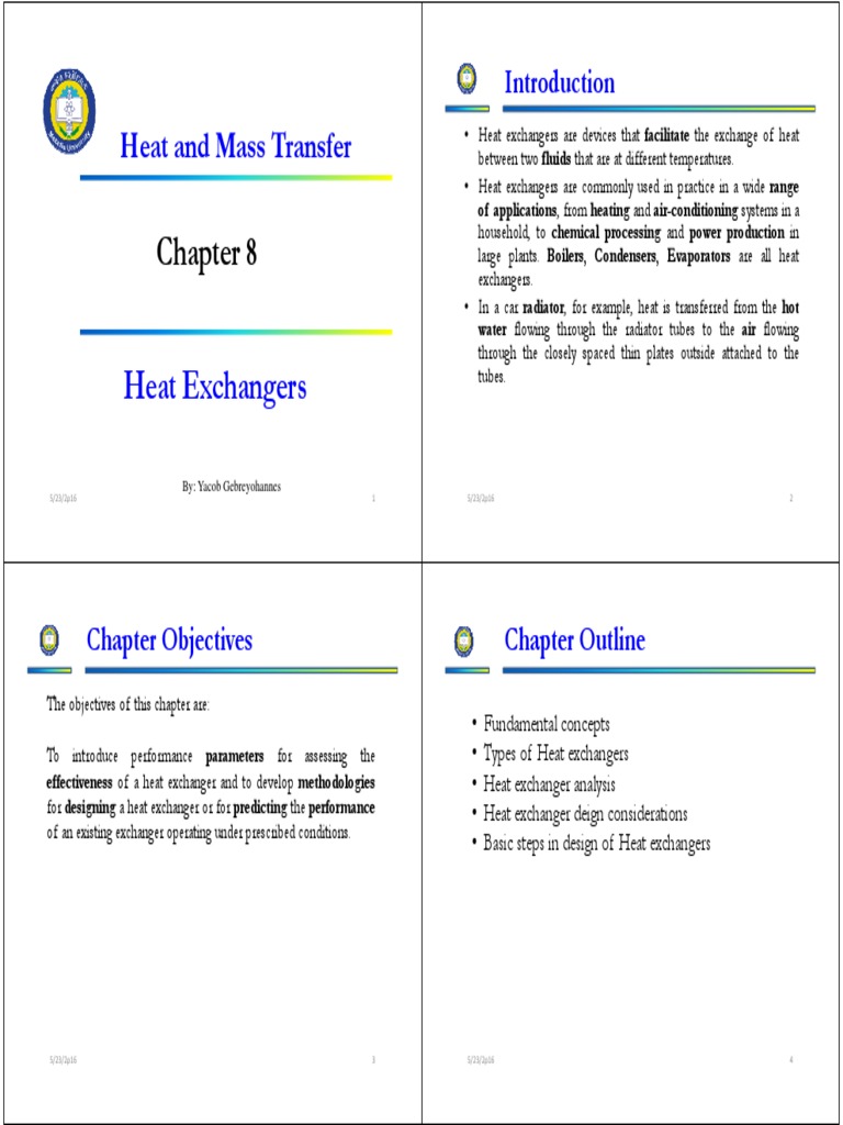 HMT Lecture 8 - Heat Exchangers | PDF | Heat Exchanger | Heat Transfer HMT Lecture 8 - Heat Exchangers | PDF | Heat Exchanger | Heat Transfer