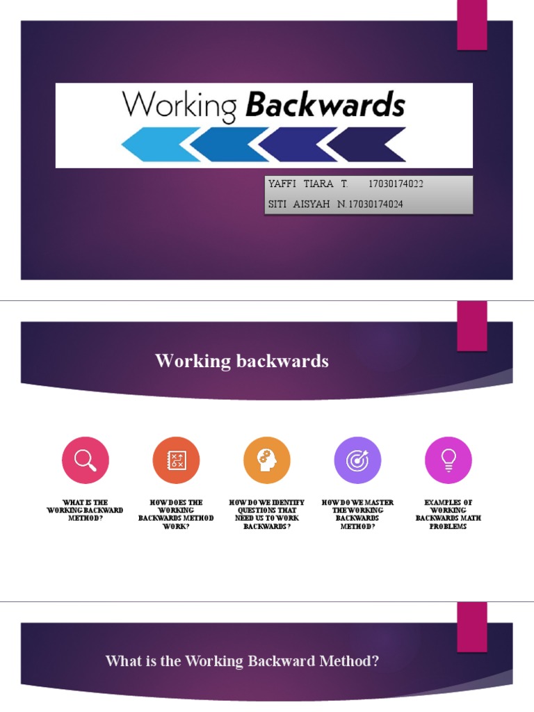 Working Backwards | PDF | Average | Teaching Mathematics