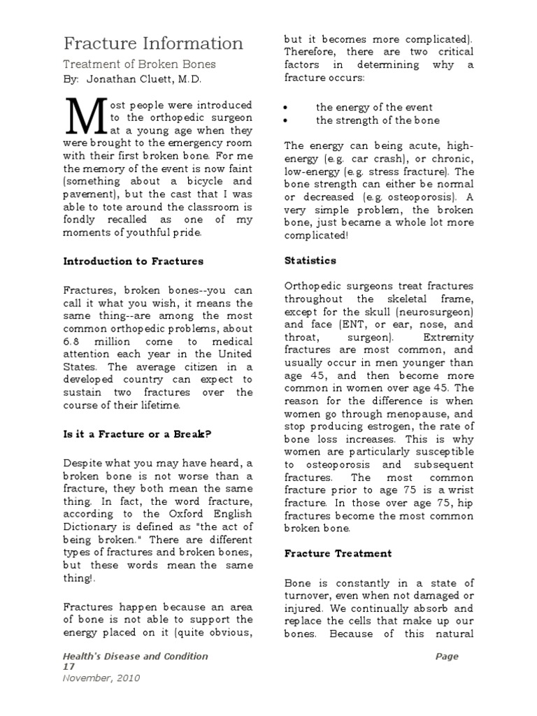 Fracture | PDF | Bone | Osteoporosis