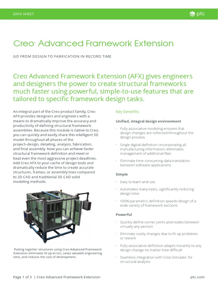 Creo Advanced Framework Extension Data Sheet (English) | PDF | Software ...