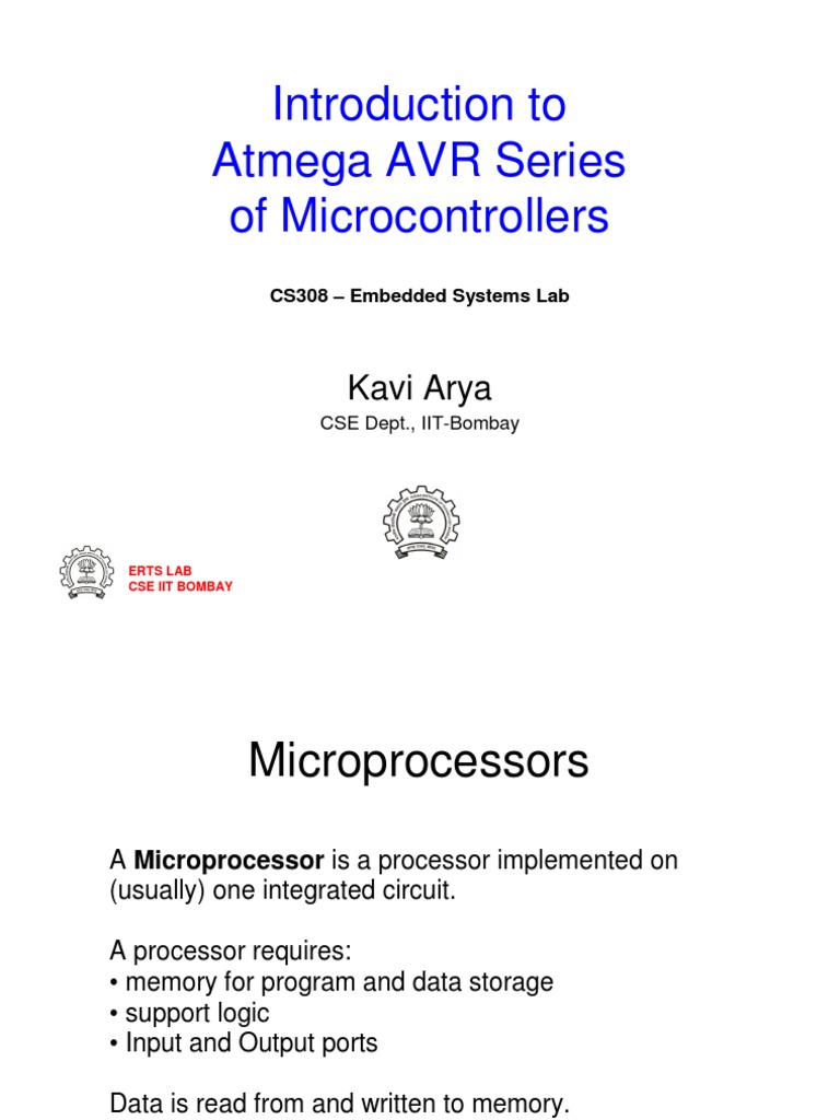 Introduction to Atmega AVR Series Microcontrollers (CS308 | PDF | Random Access Memory | Central ...