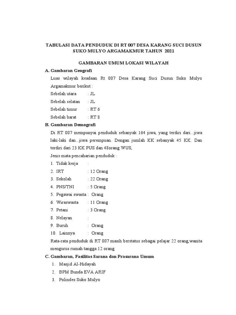 Askom Tabulasi Data Masyarakat | PDF
