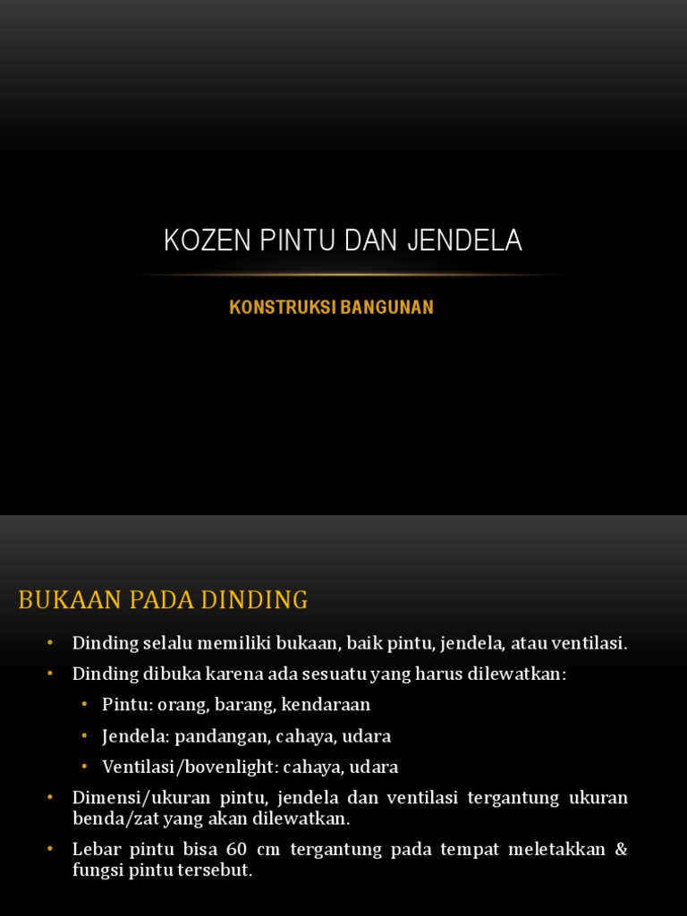 11 Materi Kozen Pintu Jendela | PDF