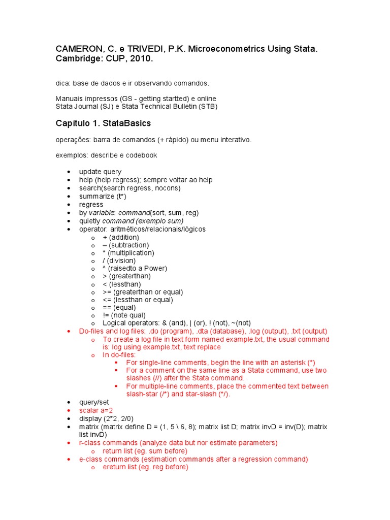 Cameron C E Trivedi P K Microeconometrics Using Stata Cambridge Cup 2010 Pdf Comma